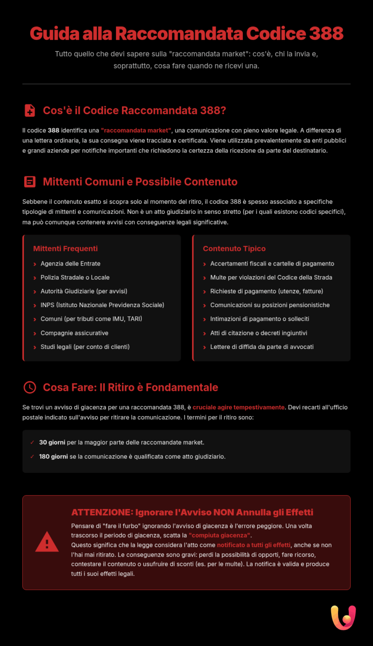 Codice Raccomandata 388: Guida a Significato e Mittenti 2025