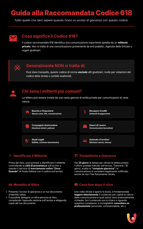 Codice Raccomandata 618: Significato, Mittente e Guida Completa