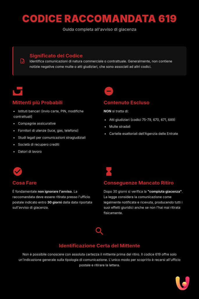 Codice Raccomandata 619: Chi è il mittente? Guida completa