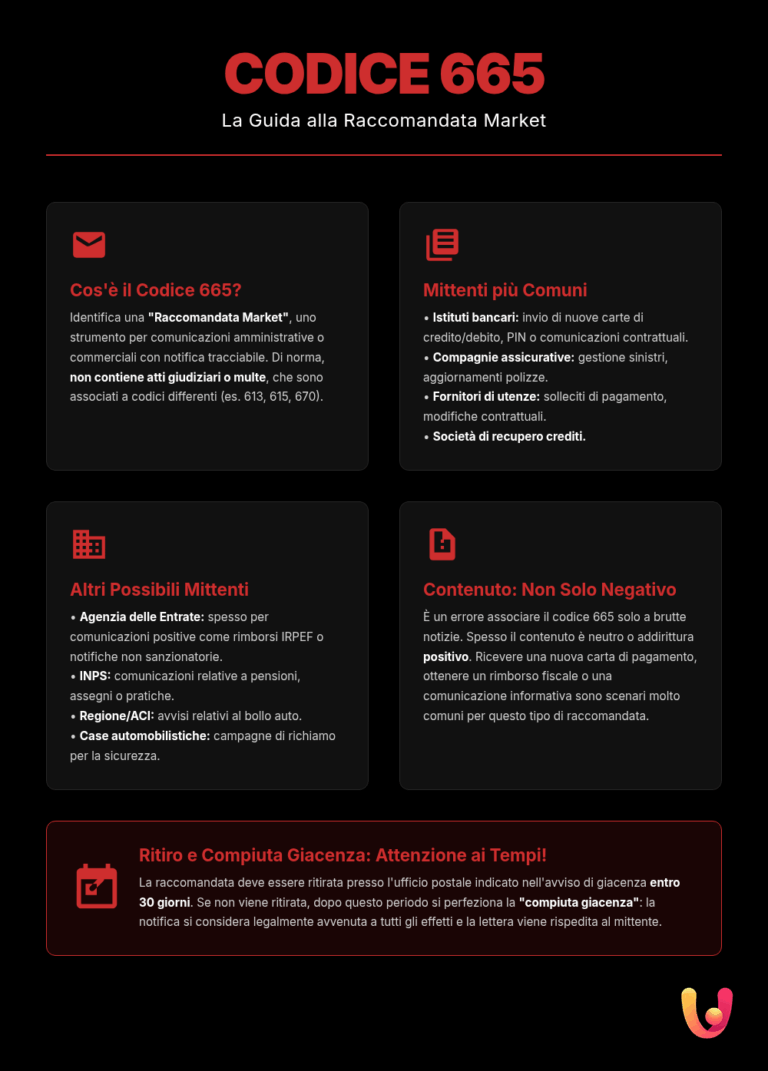 Codice Raccomandata 665: Significato, Mittente e Cosa Fare