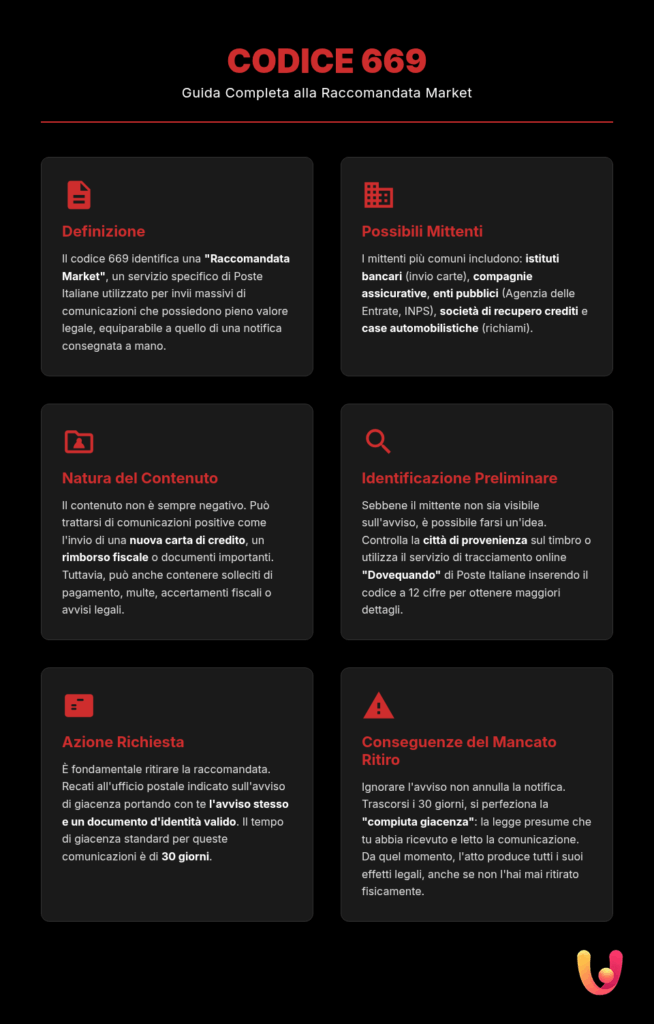 Codice Raccomandata 669: Chi è il mittente e cosa fare subito