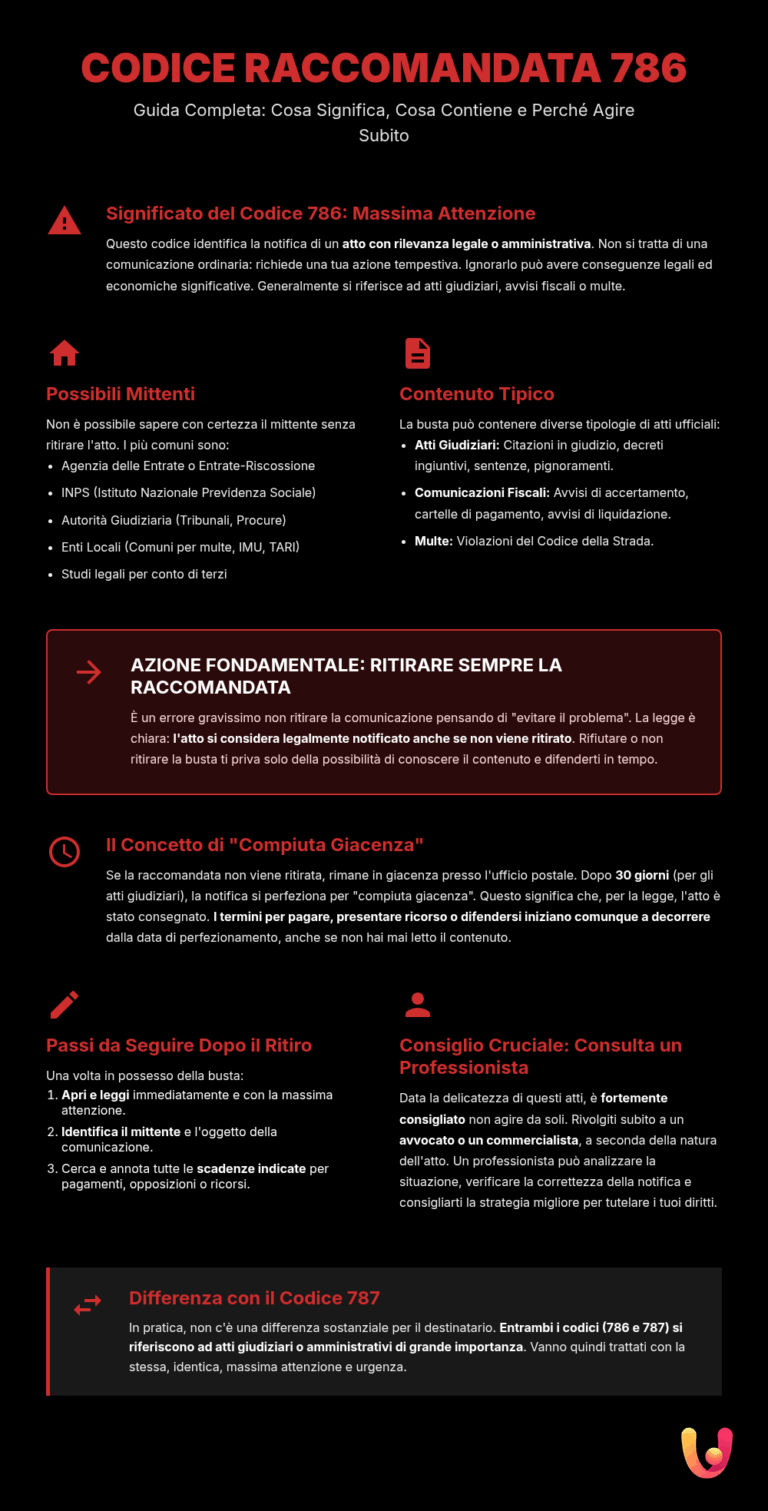 Codice Raccomandata 786: Significato, Mittenti e Cosa Fare
