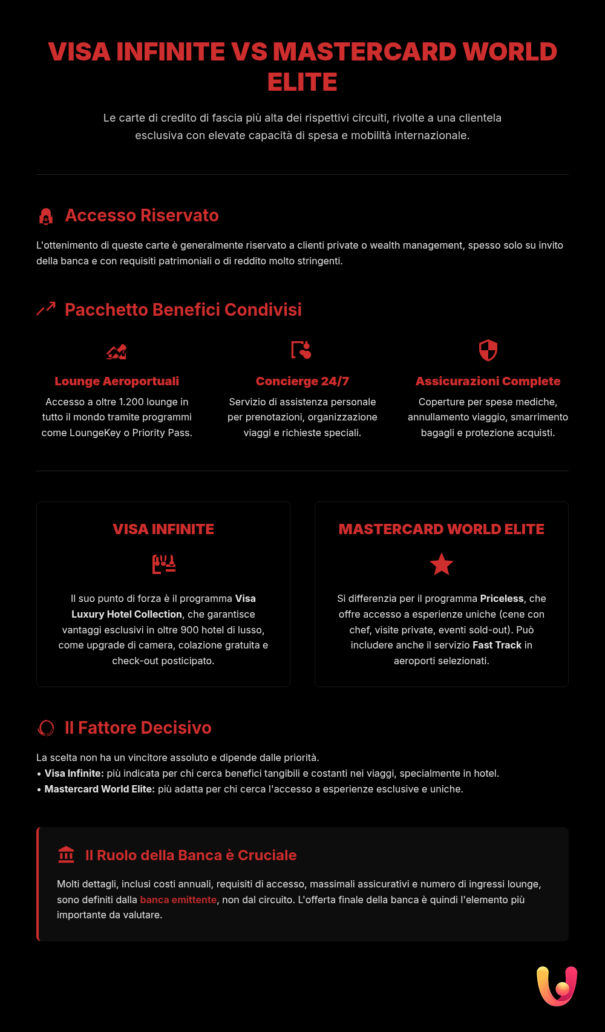 Visa Infinite vs Mastercard World Elite : Guide des Avantages et Services