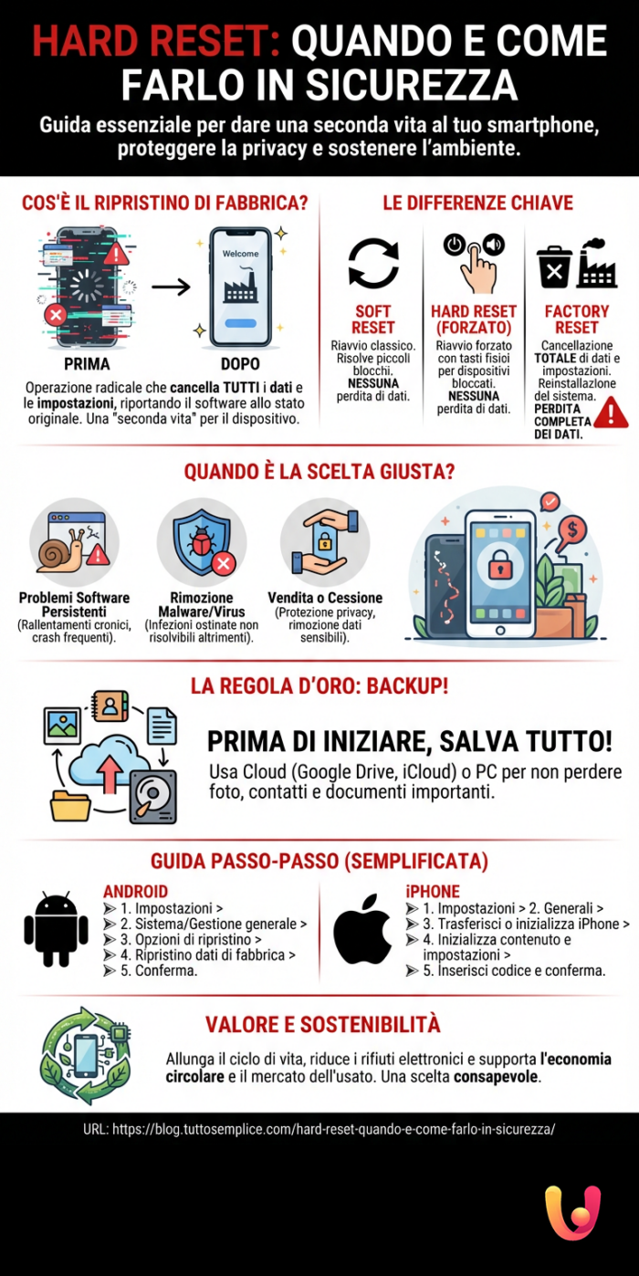 Hard Reset e Ripristino Dati di Fabbrica: Quando e Come Farlo
