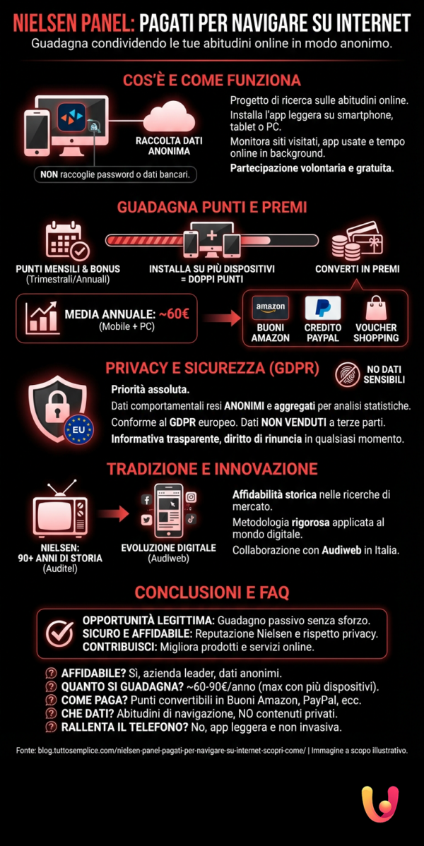 Nielsen Mobile Panel: Guadagna Condividendo i Dati di Navigazione